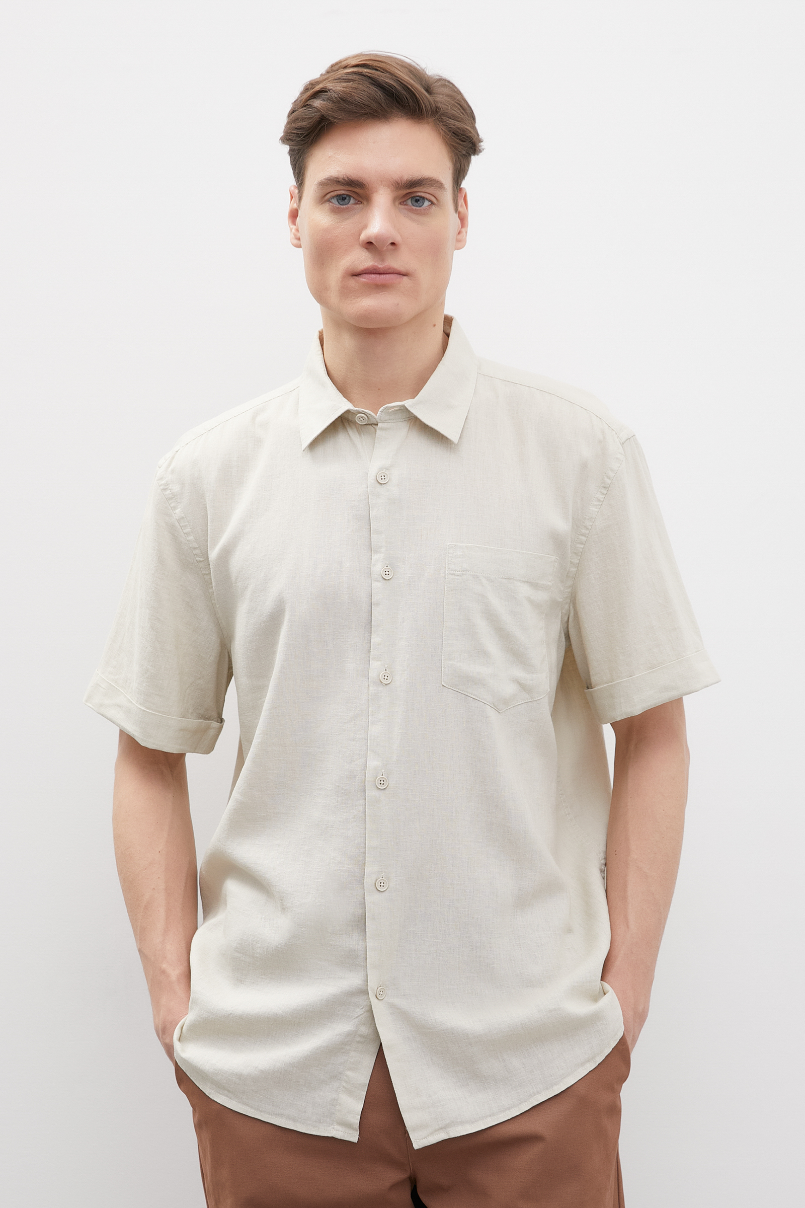 Рубашка мужская Finn Flare FSD21004 белая M