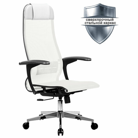 Кресло компьютерное МЕТТА-4(MPRU)/подл.158/осн.004 Белый