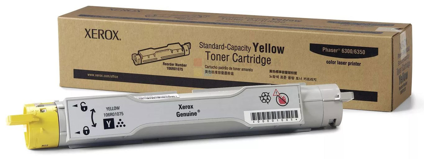 Картридж для лазерного принтера Xerox 106R01075 Yellow, оригинальный