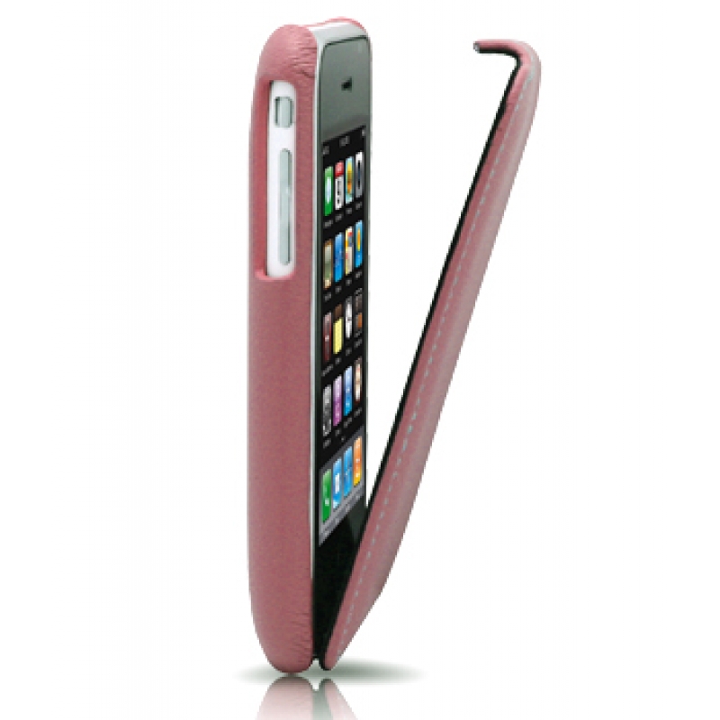 Кожаный чехол Melkco Jacka Type для Apple iPhone 3GS/3G розовый