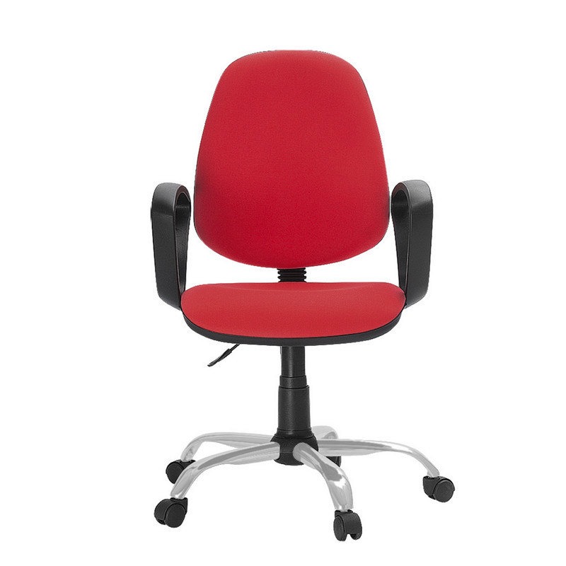 Кресло офисное Easy Chair 222 красное (ткань, металл), 622255