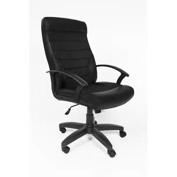 Кресло для руководителя Easy Chair 639 TPU черное (экокожа/ткань, пластик), 686732