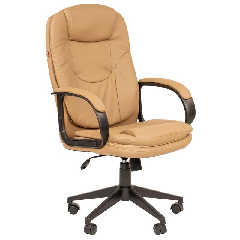 Кресло для руководителя Easy Chair 695 TPU бежевое (экокожа, пластик), 1366742