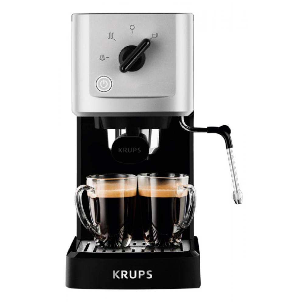 Рожковая кофеварка Krups Calvi XP344010 Silver/Black