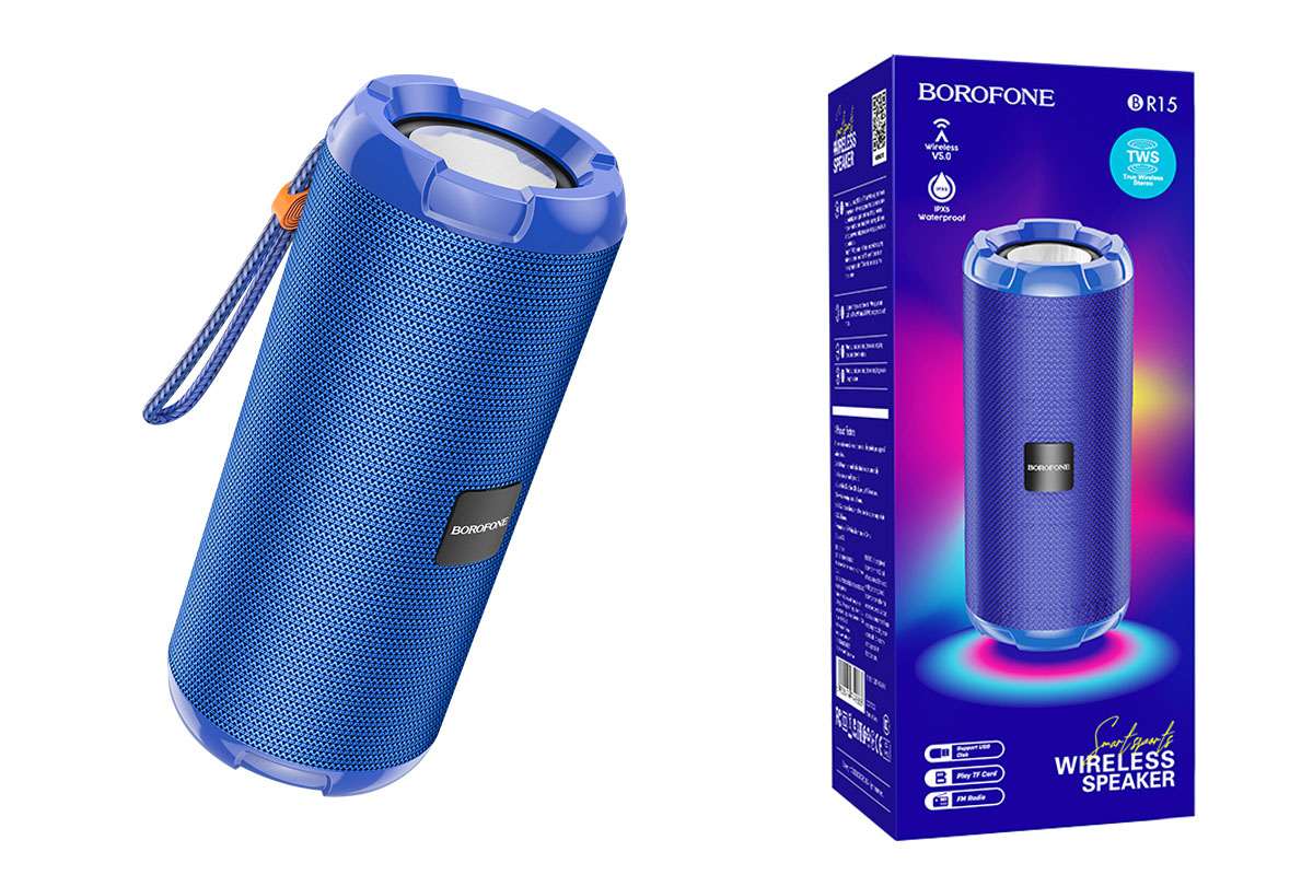 Портативная колонка Borofone BR15 Smart sports BT speaker Blue (20061365)