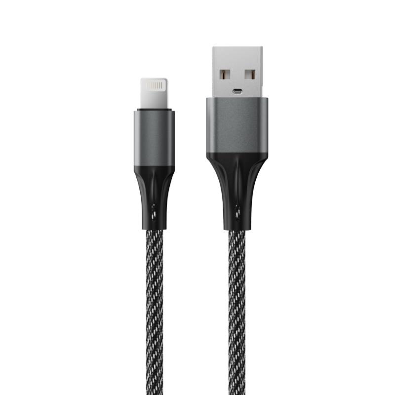 Кабель USB-Lighting Accesstyle AL24-F100M 1 м серый