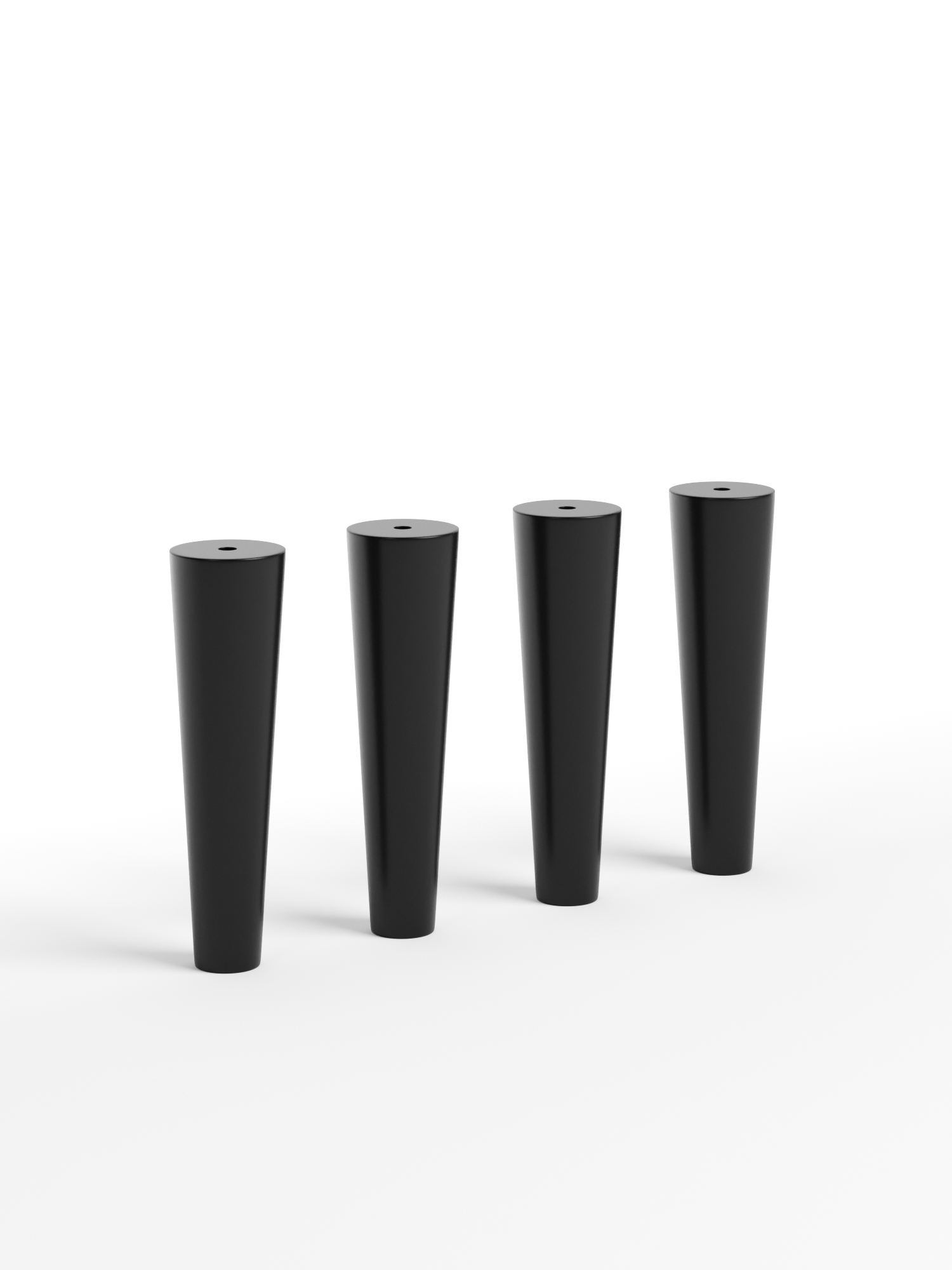 Ножки мебельные деревянные без шпильки MONOFIX, ОДОС, 18 см, черный