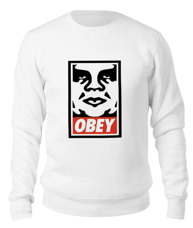 Свитшот Printio Obey. белый 2XL