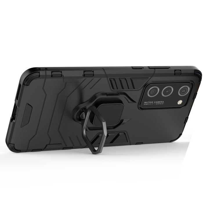 Противоударный чехол с кольцом Panther Case для Huawei P40 Pro (черный)