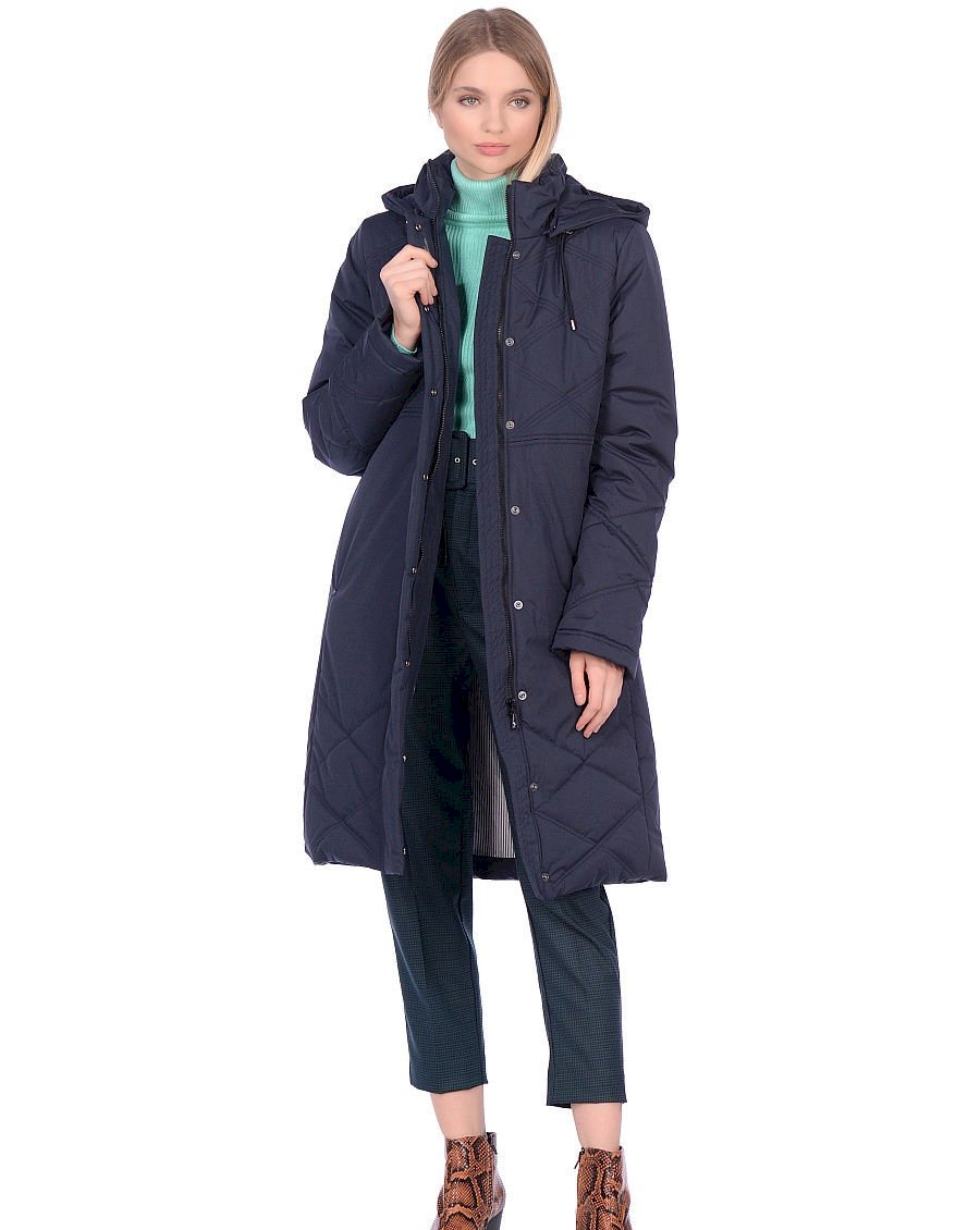 Пальто женское Maritta 22-3005-10 синее 48 EU