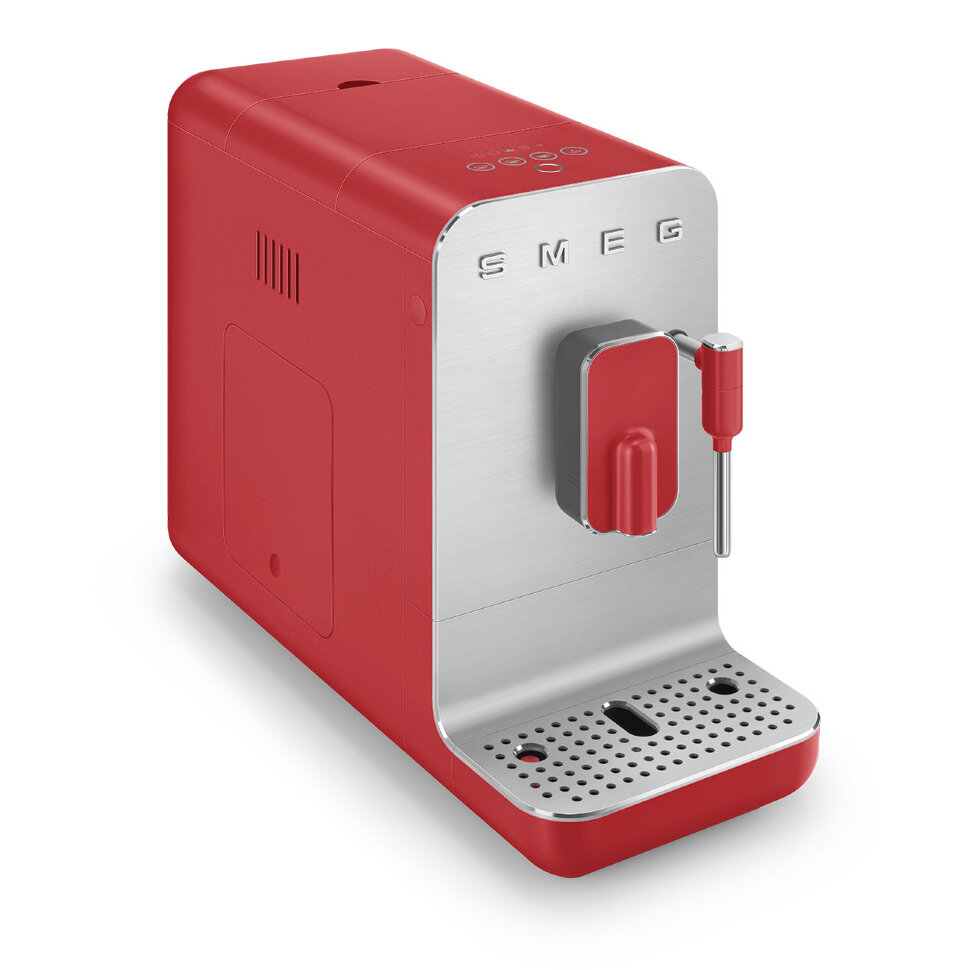 Автоматическая кофемашина SMEG BCC02RDMEU с капучинатором, матовая красная