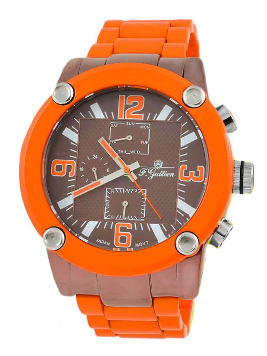 Наручные часы мужские F.Gattien 8132 оранжевые