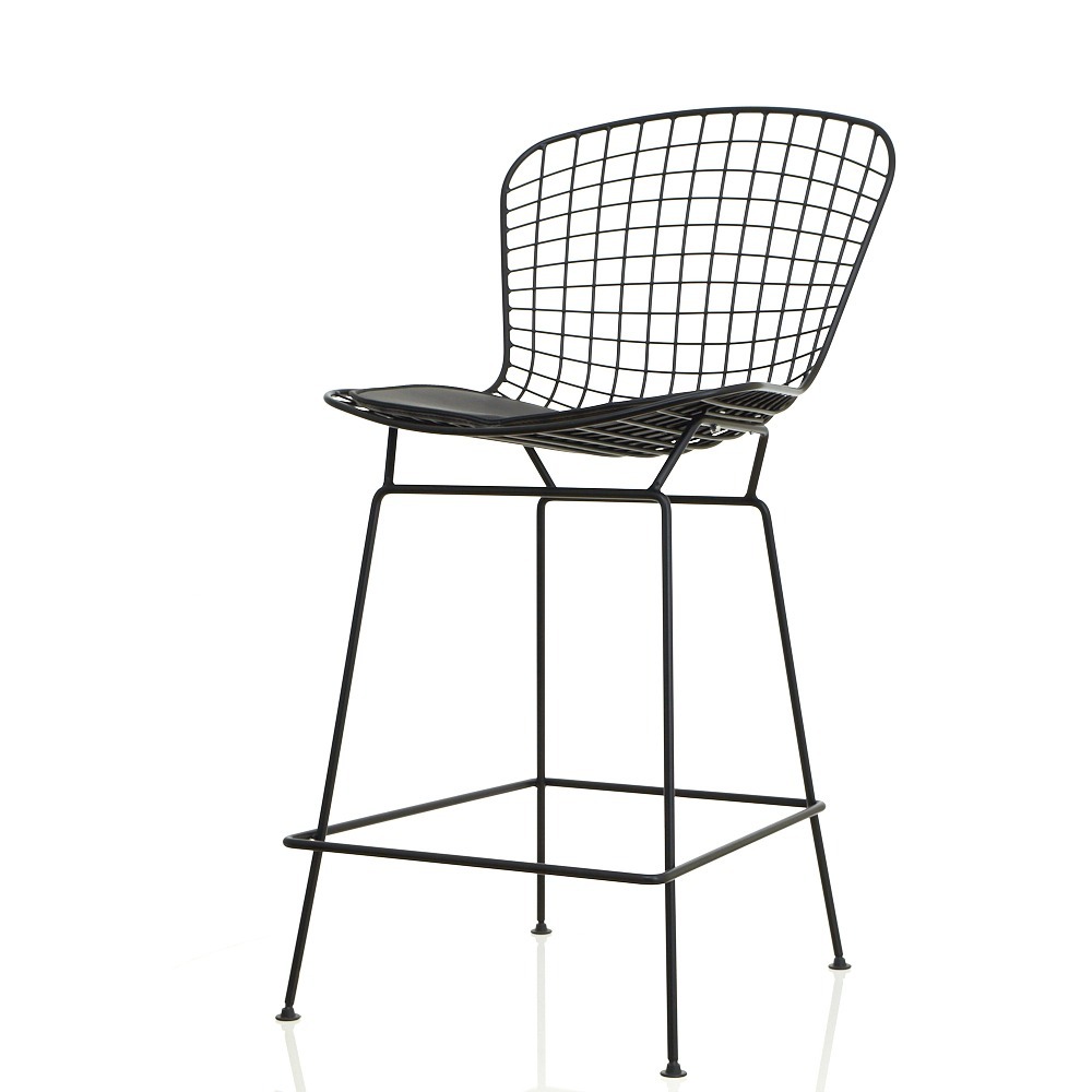 Полубарный стул StoreForHome Bertoia MC-020Q, черный