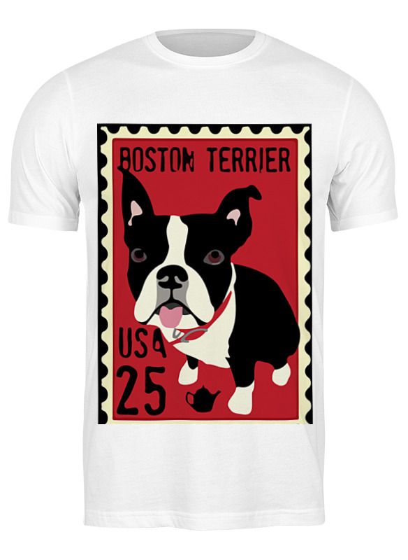 Футболка мужская Printio Boston terrier 656087 белая XL