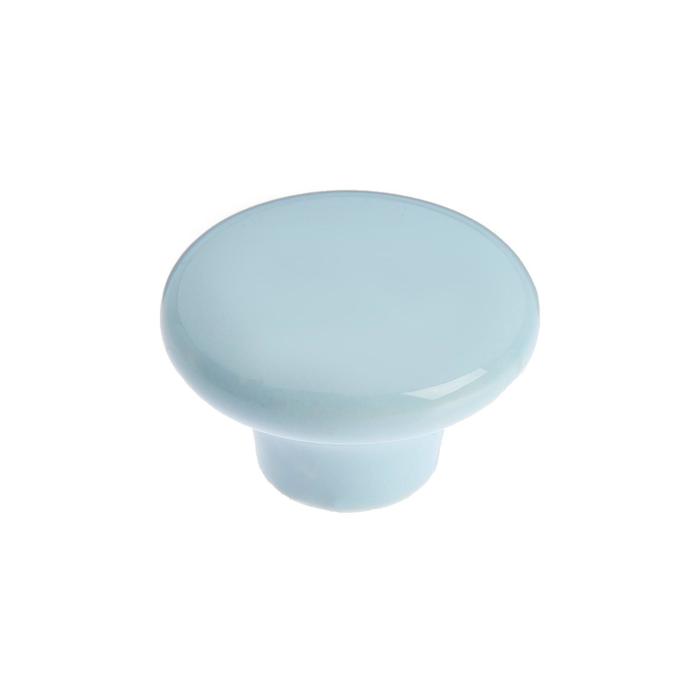 Ручка-кнопка BOWL Ceramics 002, керамическая, голубая