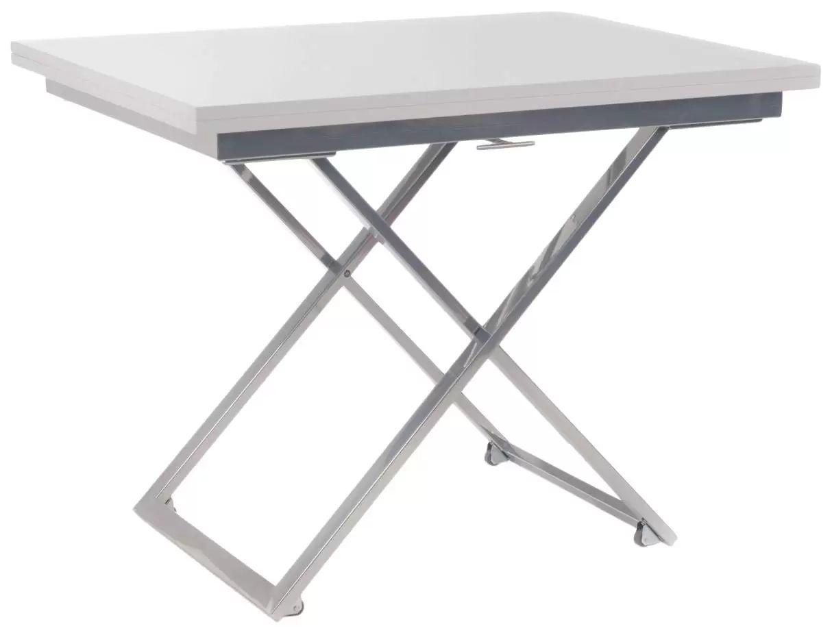 Кухонный стол Левмар Стол-трансформер Compact GL 70-140х100х34-76 см хром