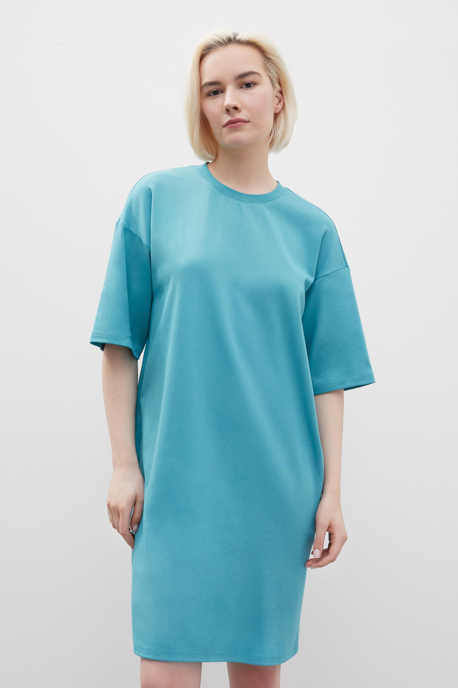 Платье женское Finn Flare BAS-10099 голубое L