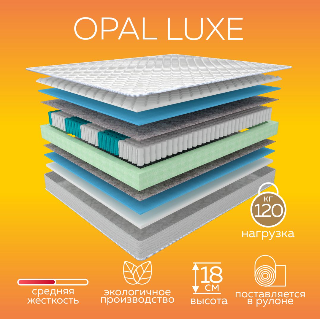 Матрас пружинный Сны и Матрасы OPAL LUXE 160х200