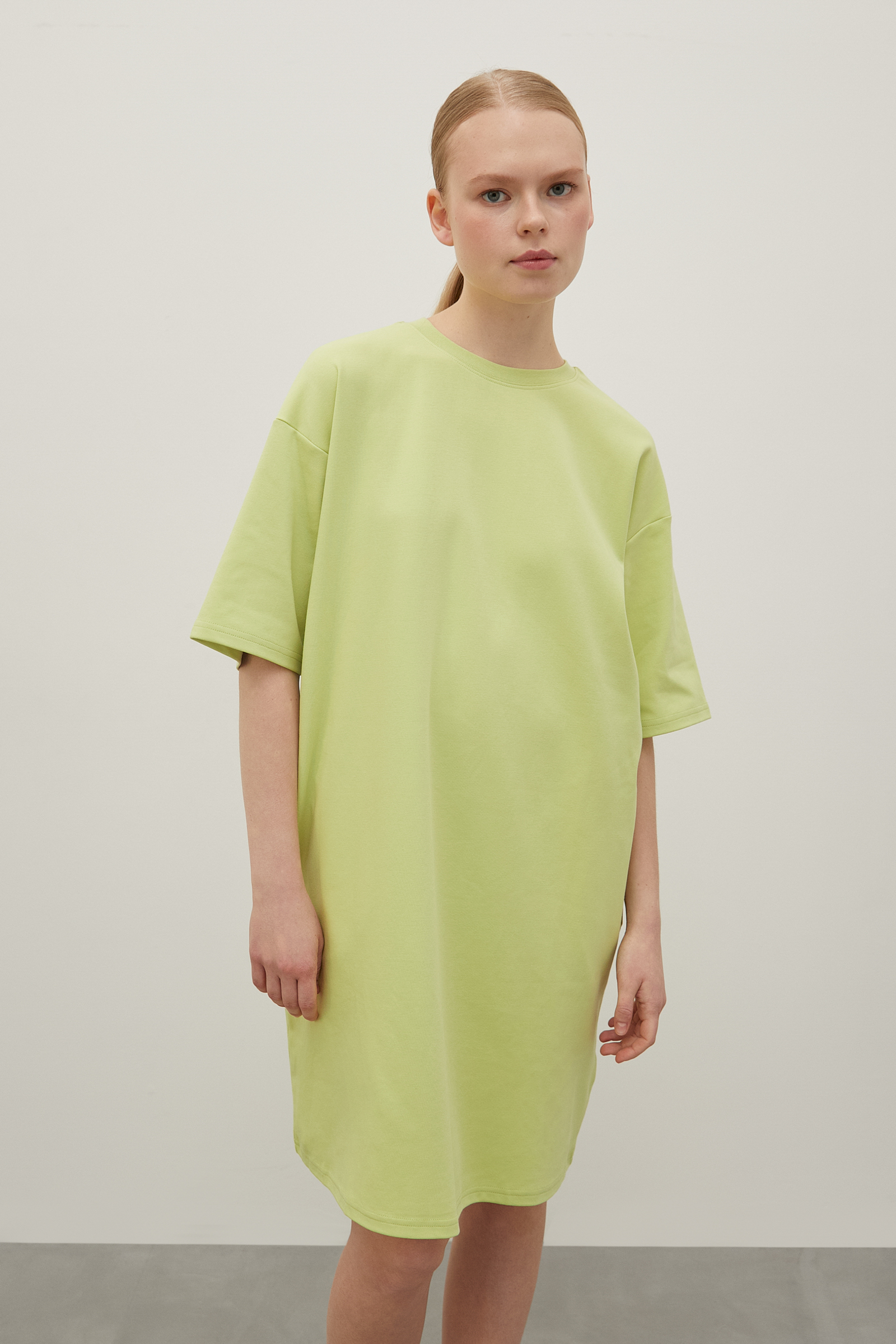 Платье женское Finn Flare BAS-10099 зеленое XS