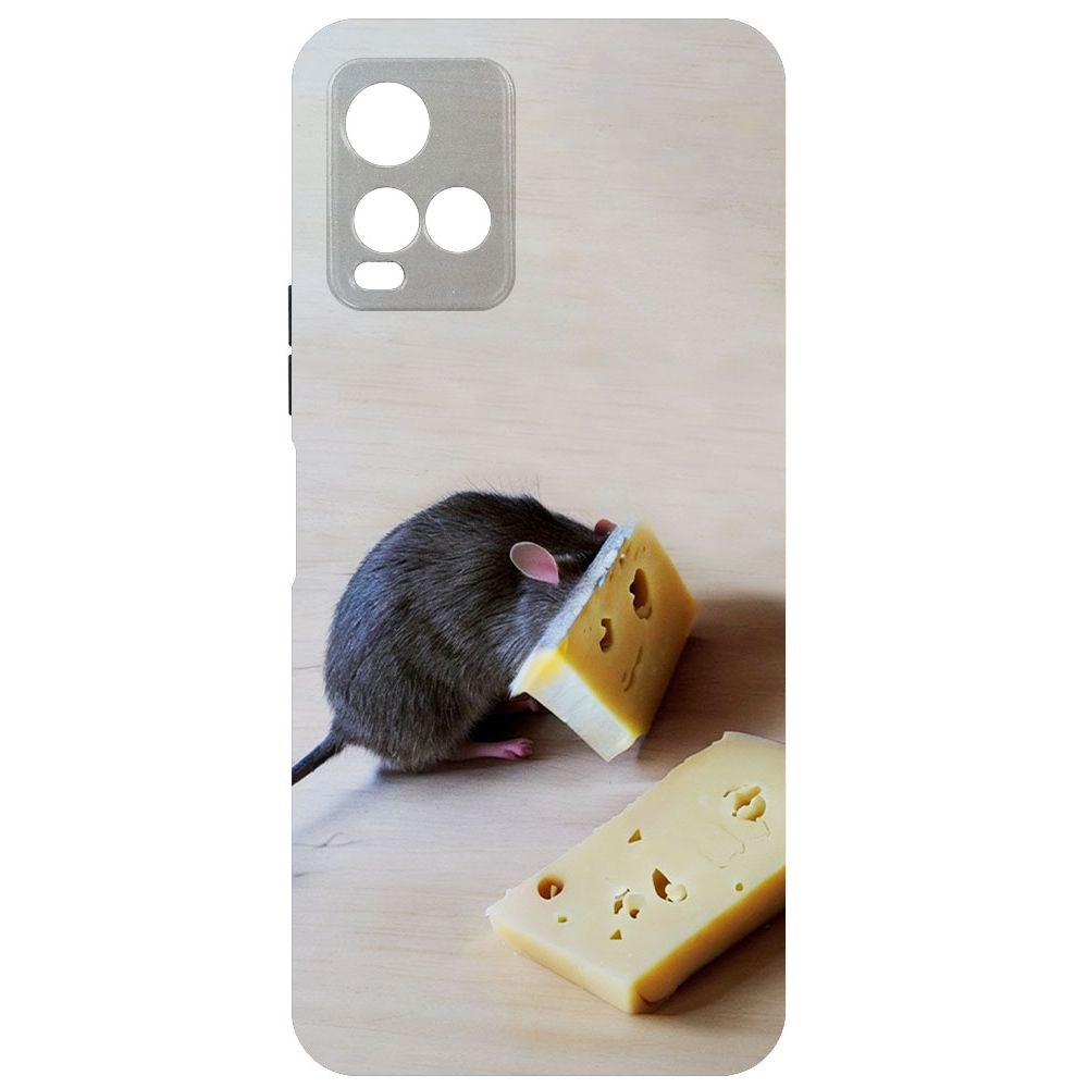 Чехол-накладка Софт Мышь и сыр для Vivo Y21
