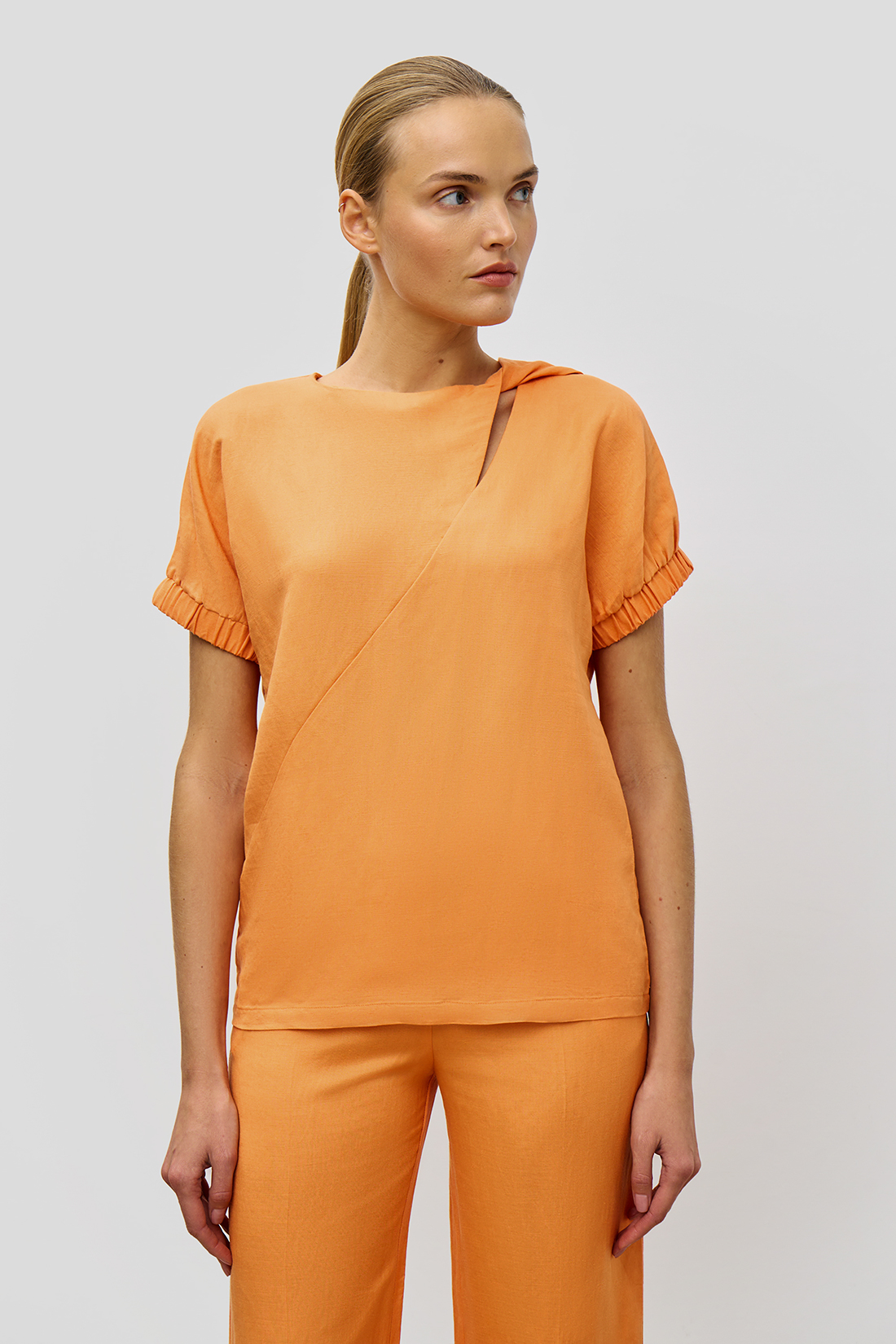 Блуза женская Baon B1923011 оранжевая L