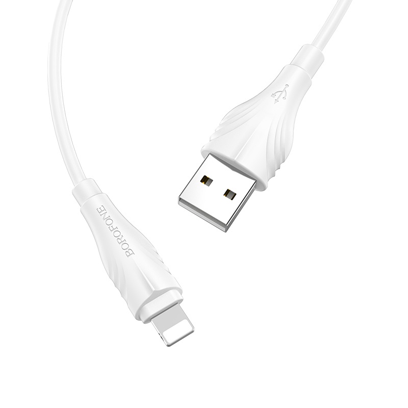 Кабель Borofone BX18 USB - Lightning, 2.4A 1 м, белый