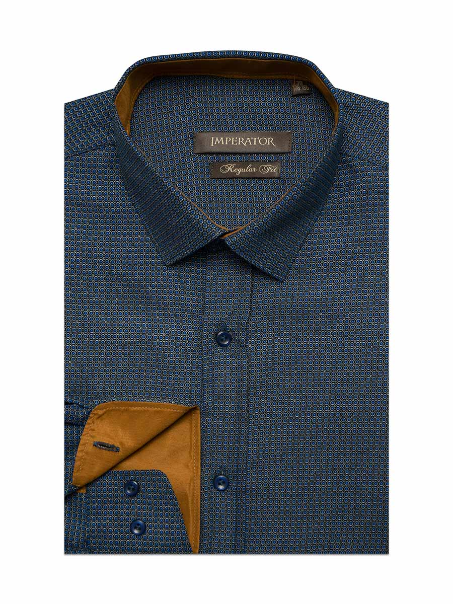 Рубашка мужская Imperator Twist 14-sl синяя 41/178-186
