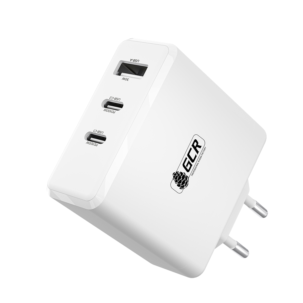 Сетевое зарядное устройство GCR-PAW01 type-c micro-usb lighting mini-usb 3 А белый