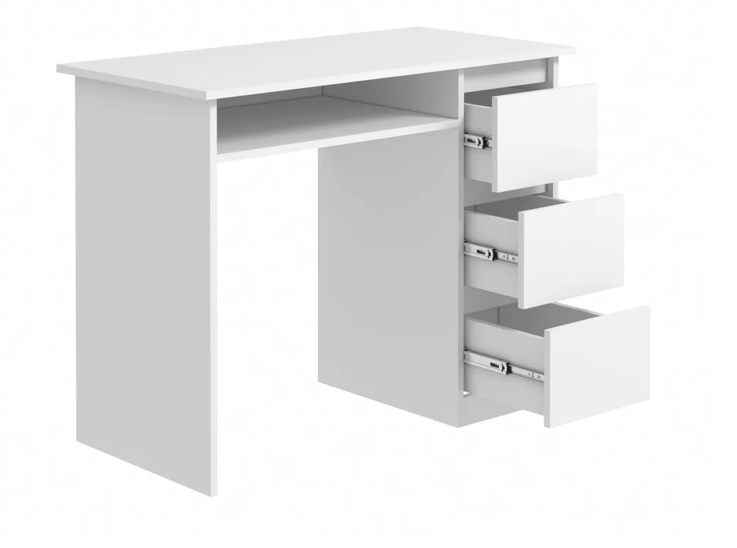 Стол письменный BONMEBEL Соло Белый, 100x50x77.3 см