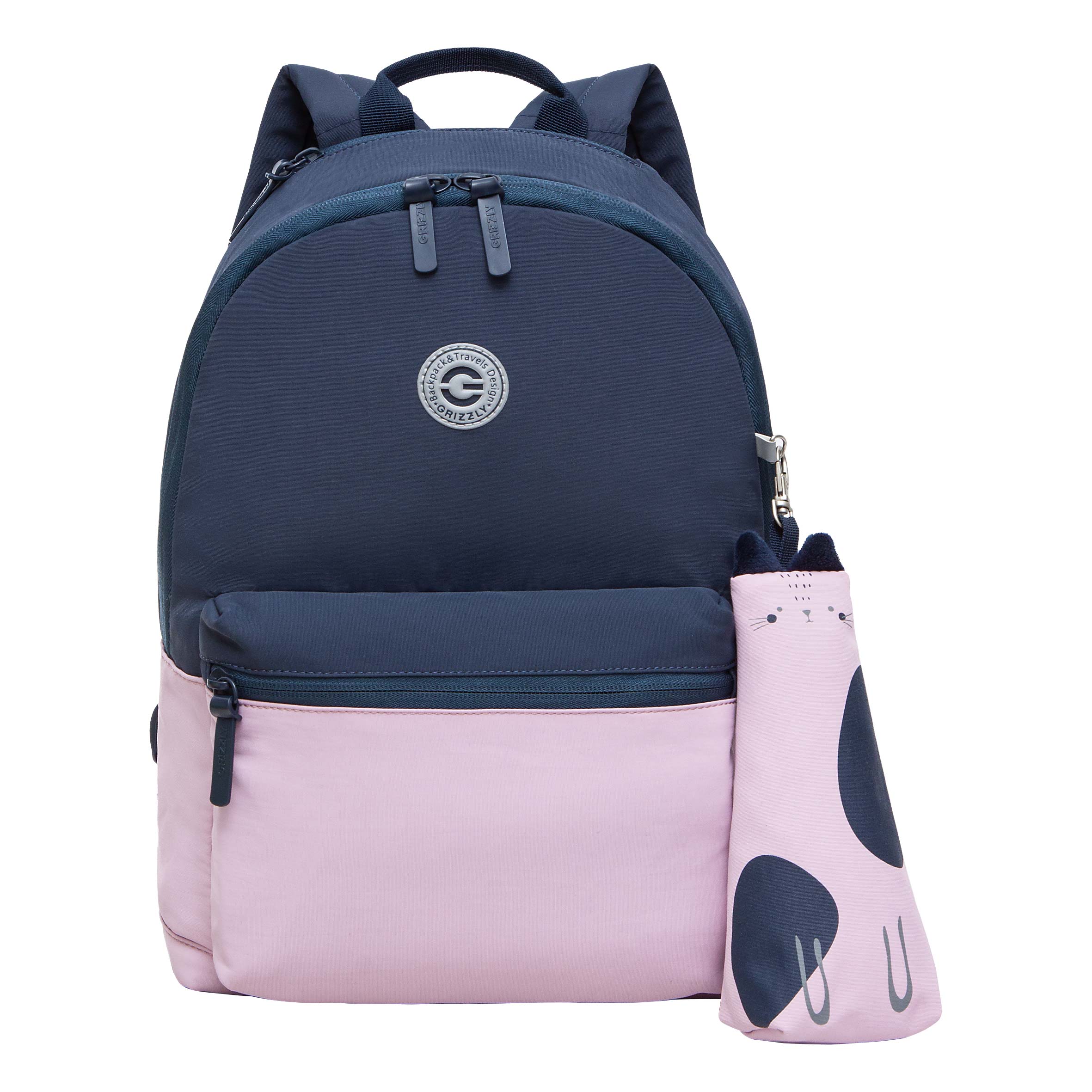 Рюкзак женский Grizzly RXL-323-4, синий - розовый