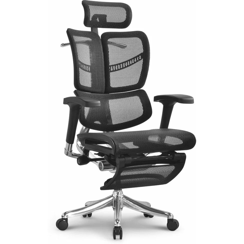Эргономичное офисное кресло Expert Fly RFYM01 с подножкой - черное