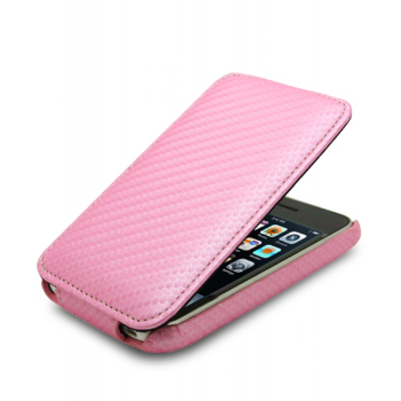 Чехол Melkco для Apple iPhone 3GS/3G Jacka Type розовый карбон