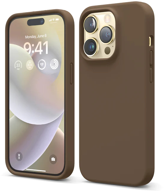 Чехол Elago Liquid Soft Silicone Case для iPhone 14 Pro (Brown)