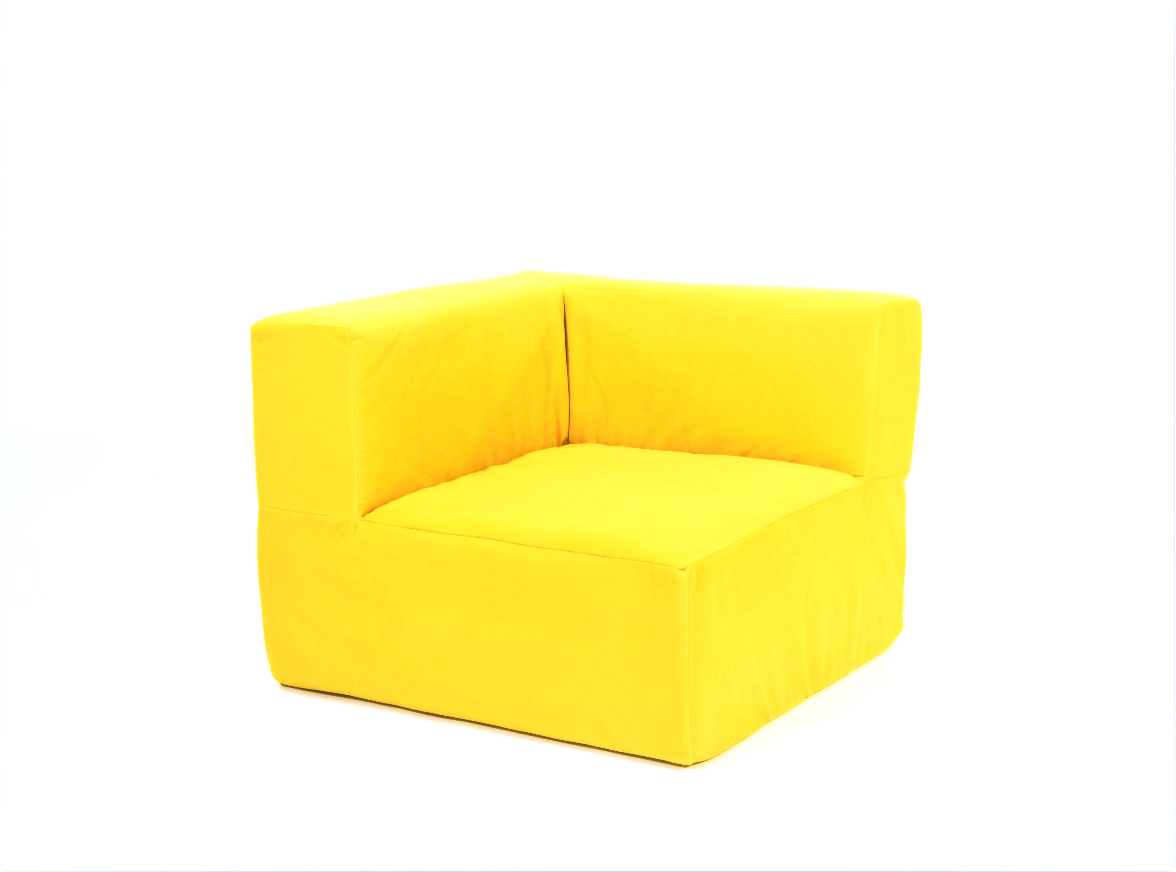 Кресло диван угловое модульное FREEFORM ТЕТРИС 40 поролон велюр. Желтый