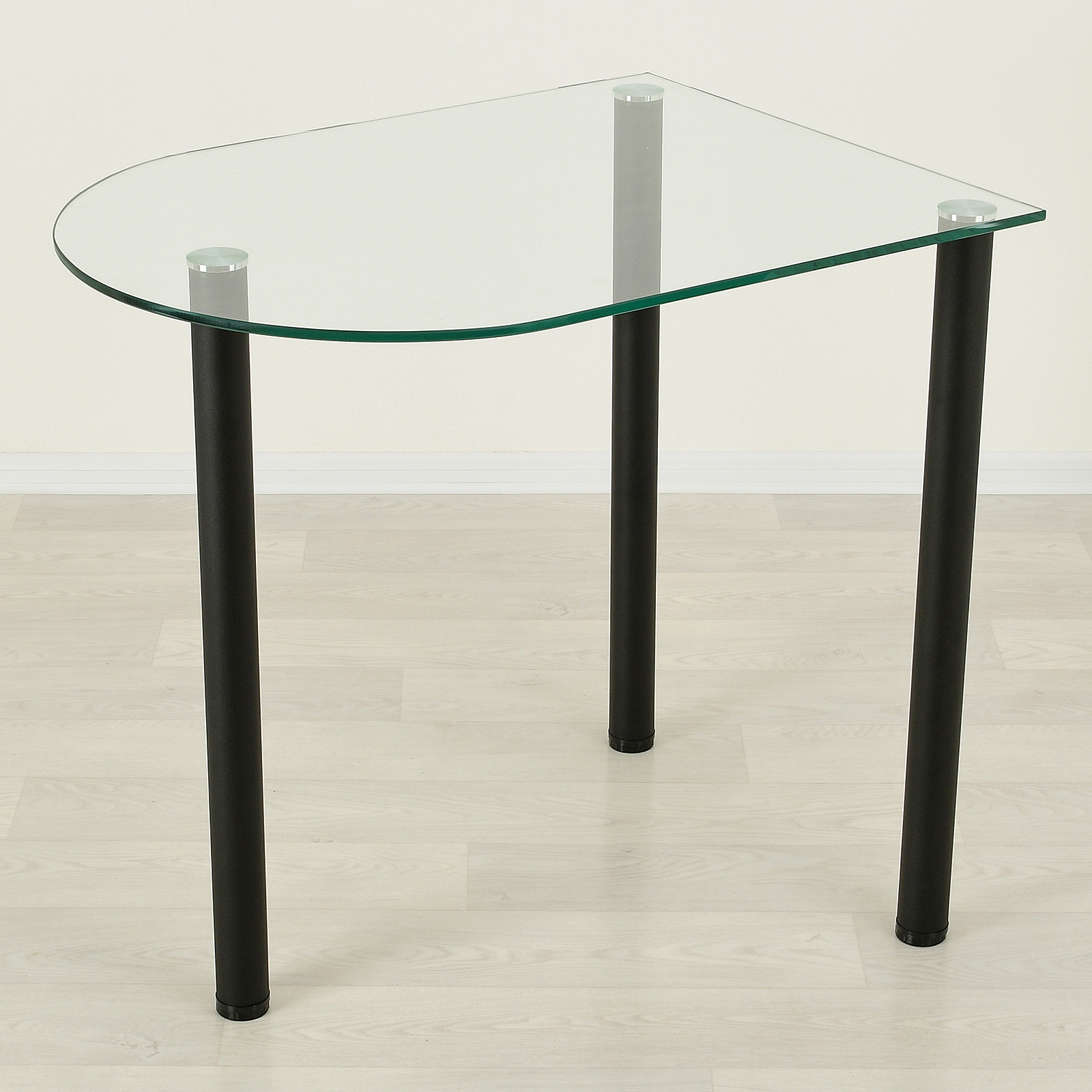 Стеклянный стол Mebel Apartment Эдель 30-3 прозрачный/черный 800х600