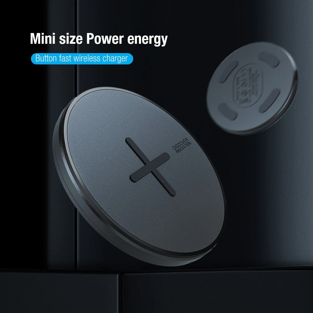 Беспроводное зарядное устройство Nillkin Qi Button с функцией быстрой зарядки 10W, черный