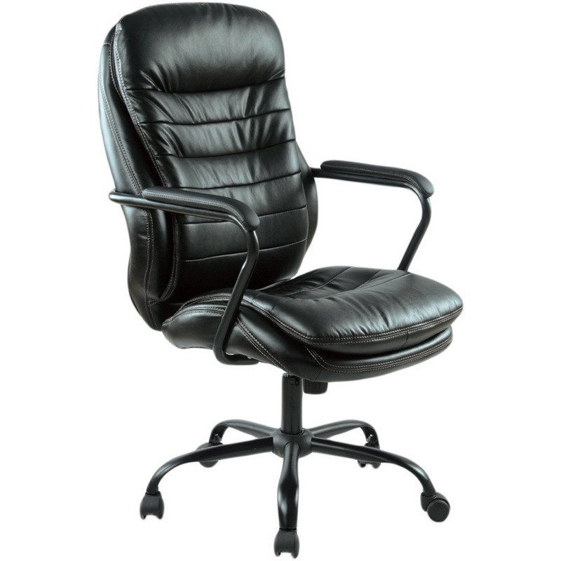 Кресло Easy Chair кожзам черный, металл черный