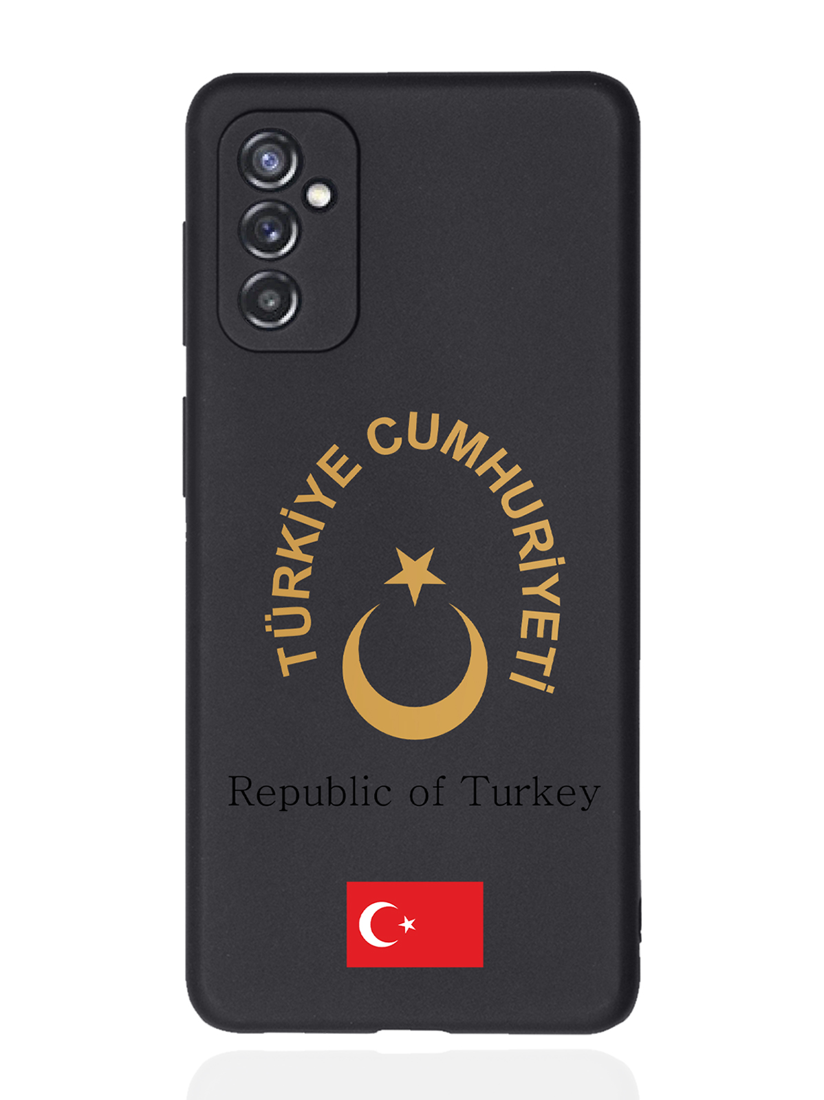 Чехол SignumCase для Samsung Galaxy M52 Золотой Герб Турции черный