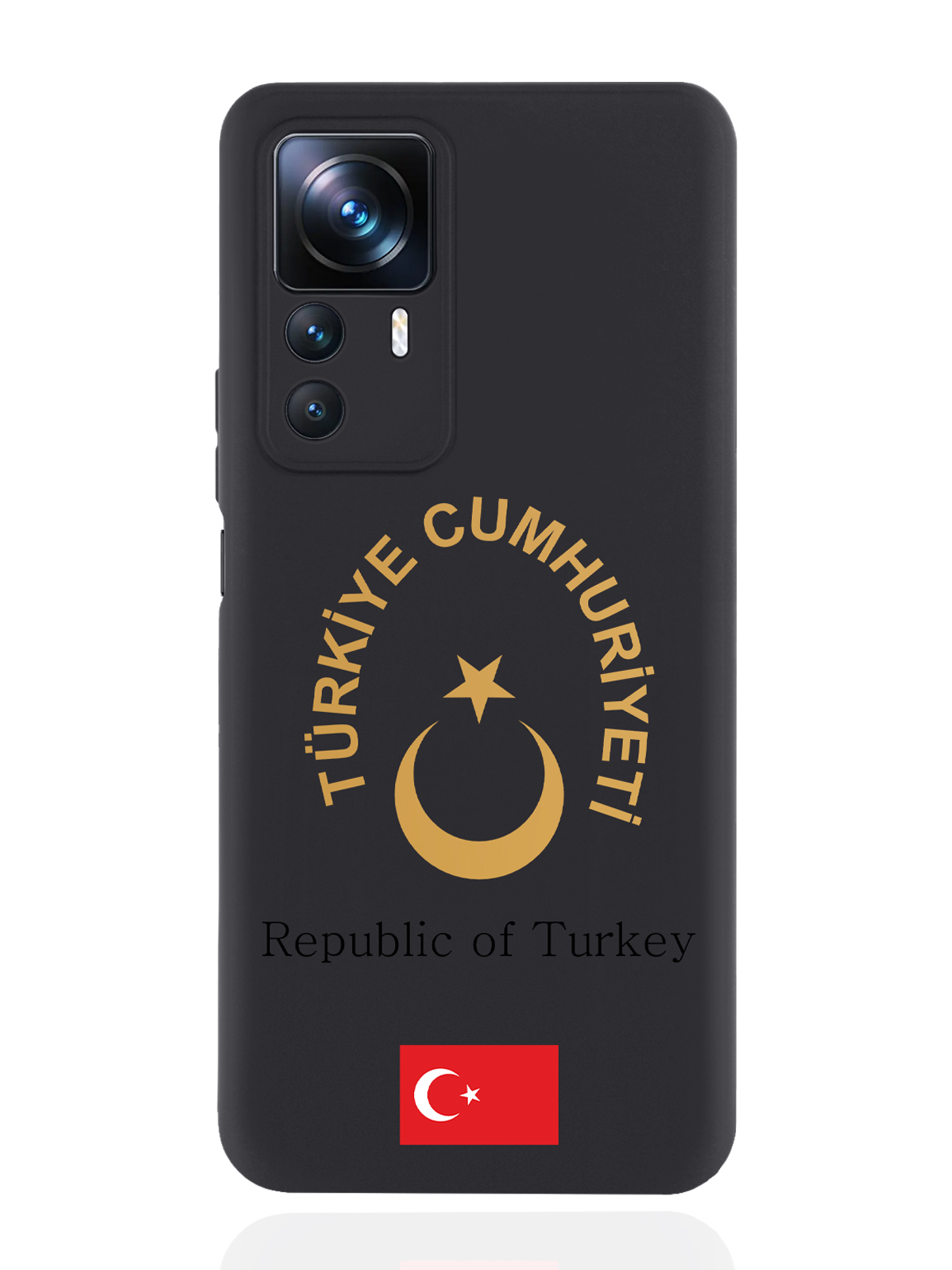 Чехол SignumCase для Xiaomi 12T Золотой Герб Турции черный