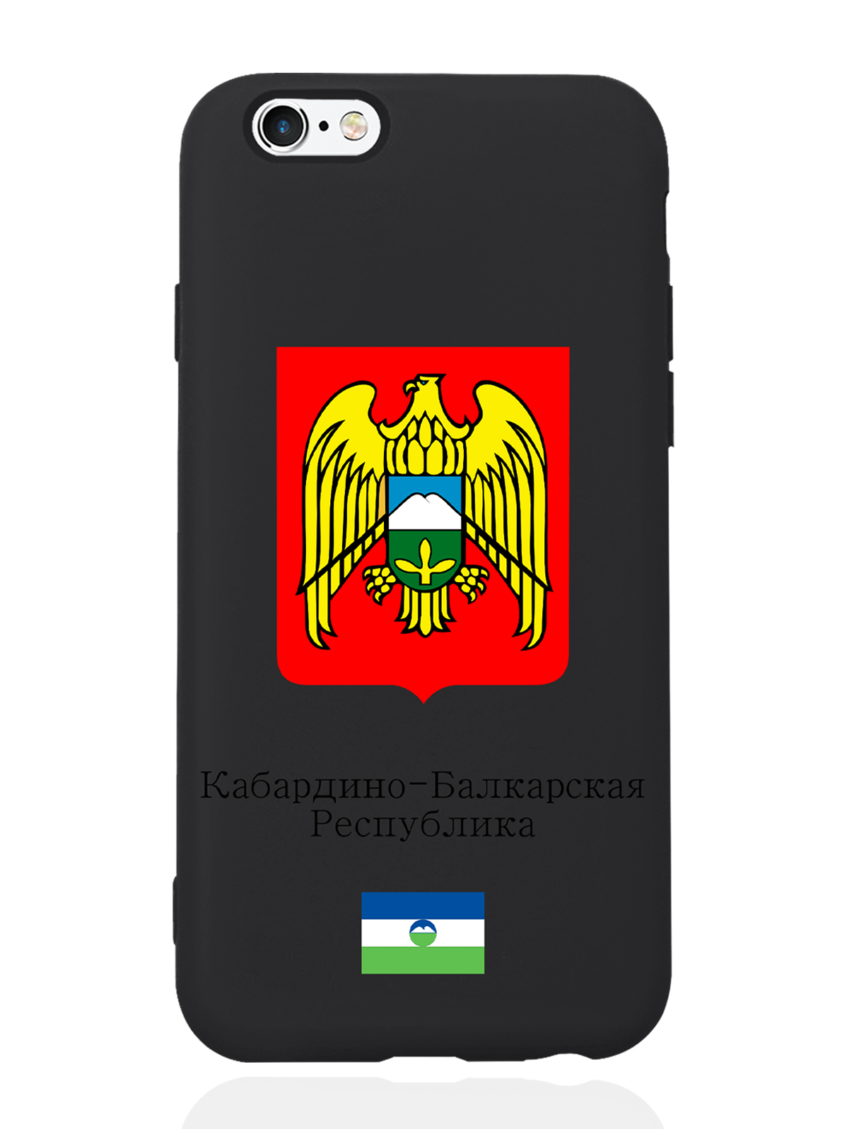 Чехол SignumCase для iPhone 6/6s Герб Кабардино-Балкарской Республики черный