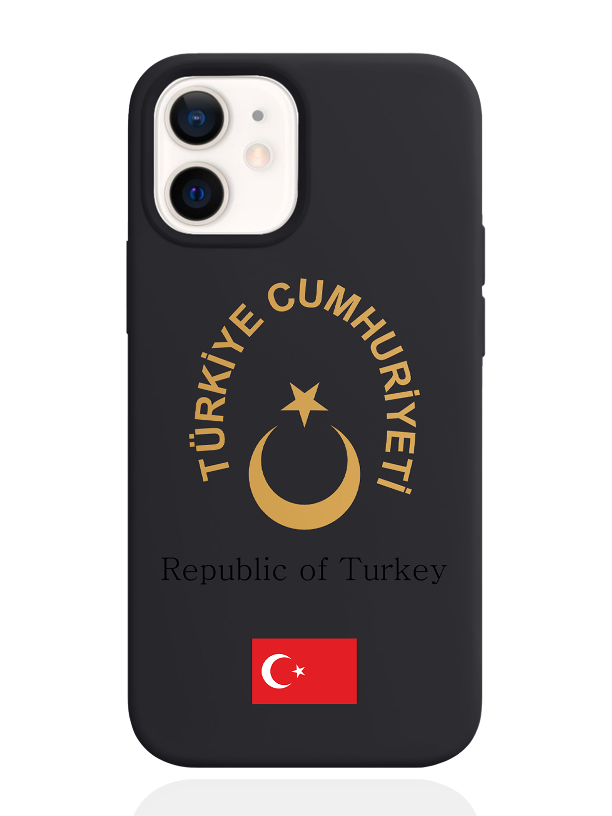 Чехол SignumCase для iPhone 12 mini Золотой Герб Турции черный