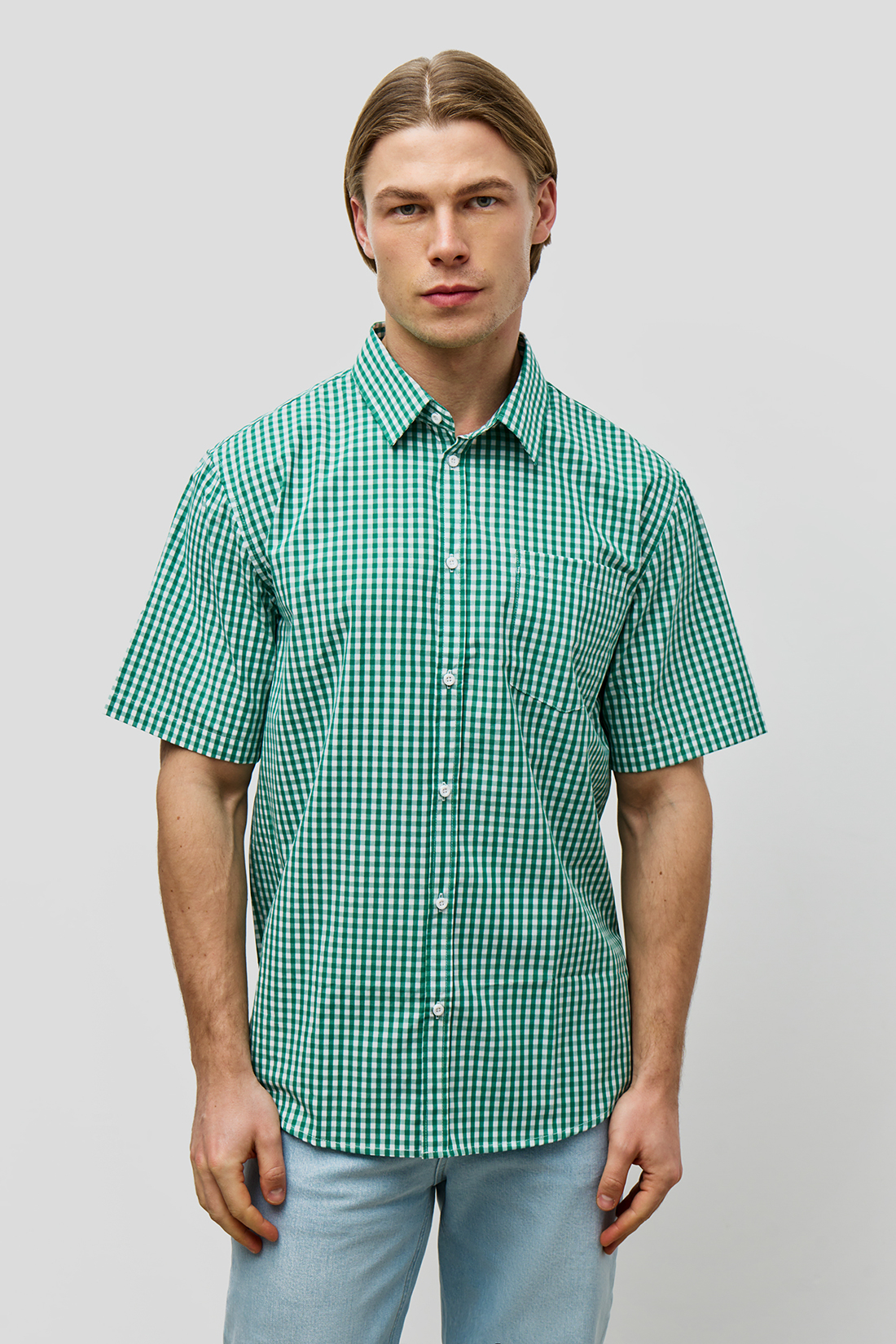 Рубашка мужская Baon B6823009 зеленая L