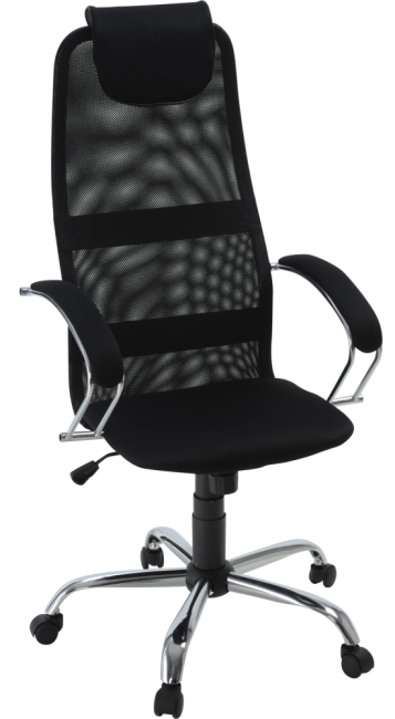 Кресло для руководителя Экспресс офис Бун хром Ткань TW №9/Сетка S №11