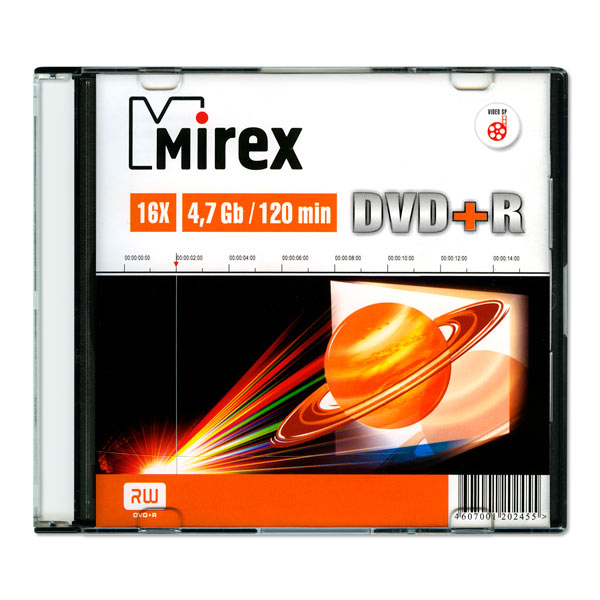 Диск Mirex 4,7Gb 16x Slim Case (202455)