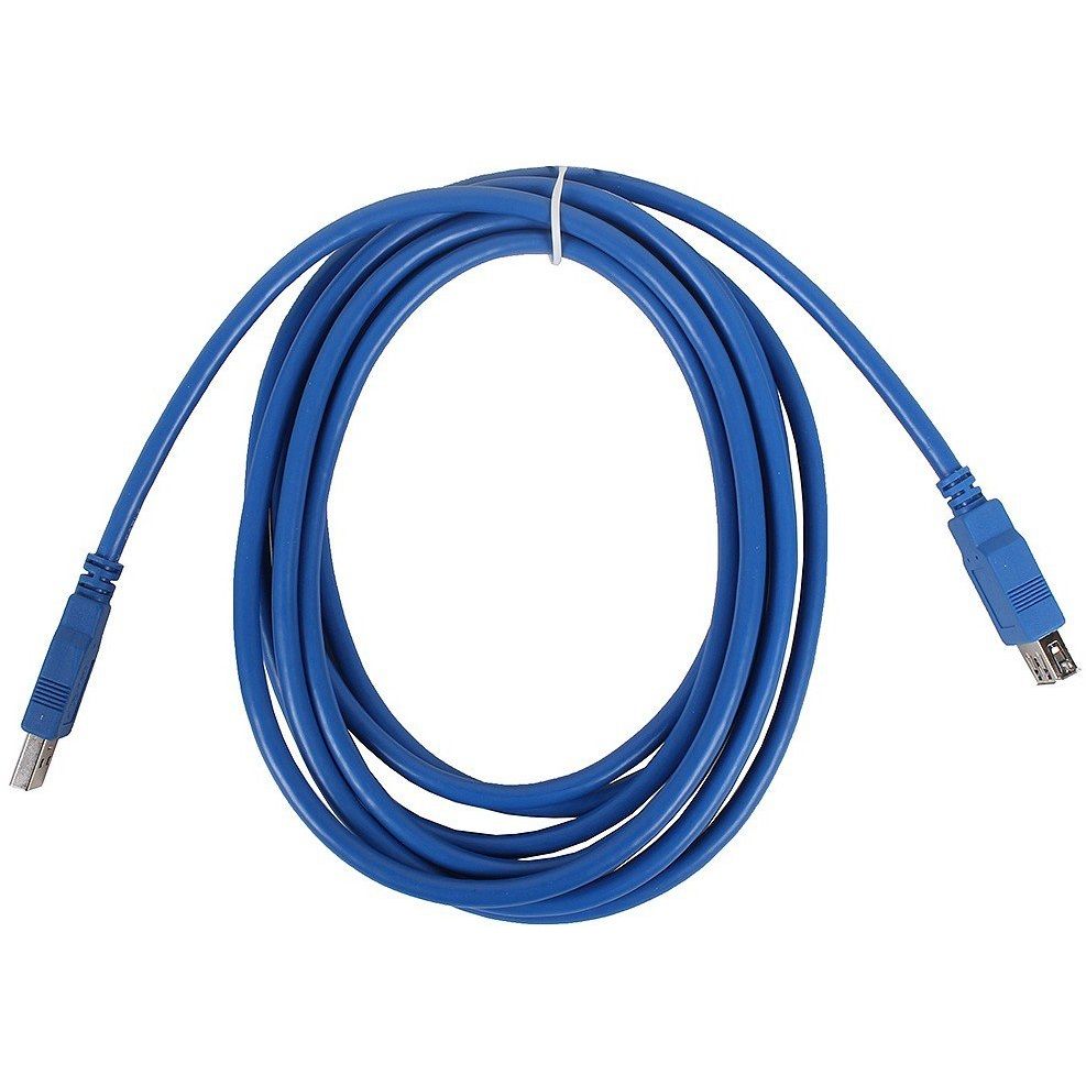 Кабель VCOM USB A-USB A, M-F 3м Blue (VUS7065-3M)