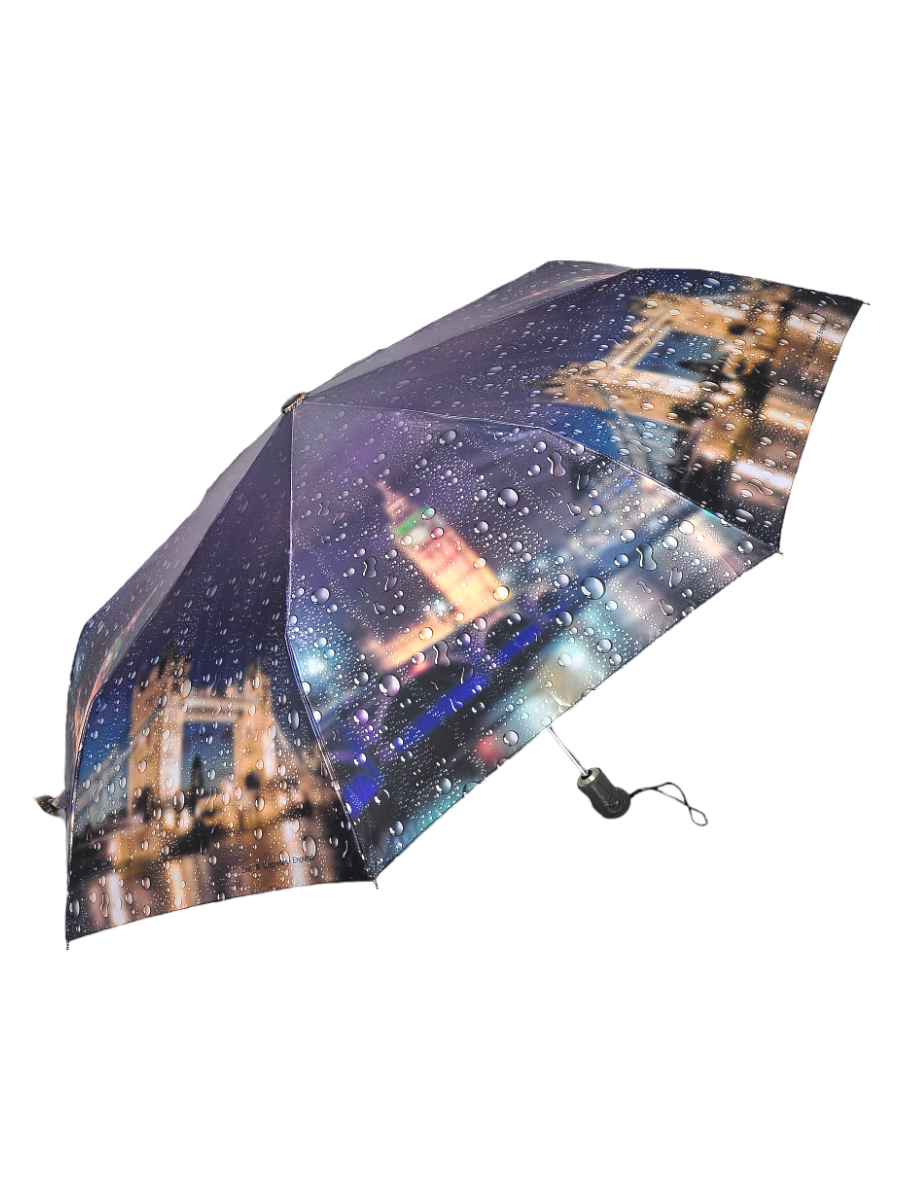 Зонт женский ZEST 83744 фиолетово-бежевый