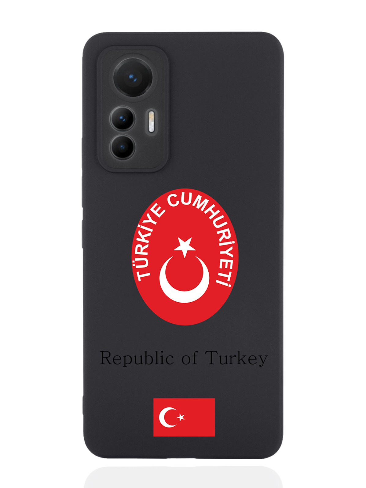 Чехол SignumCase для Xiaomi 12 Lite Герб Турции черный