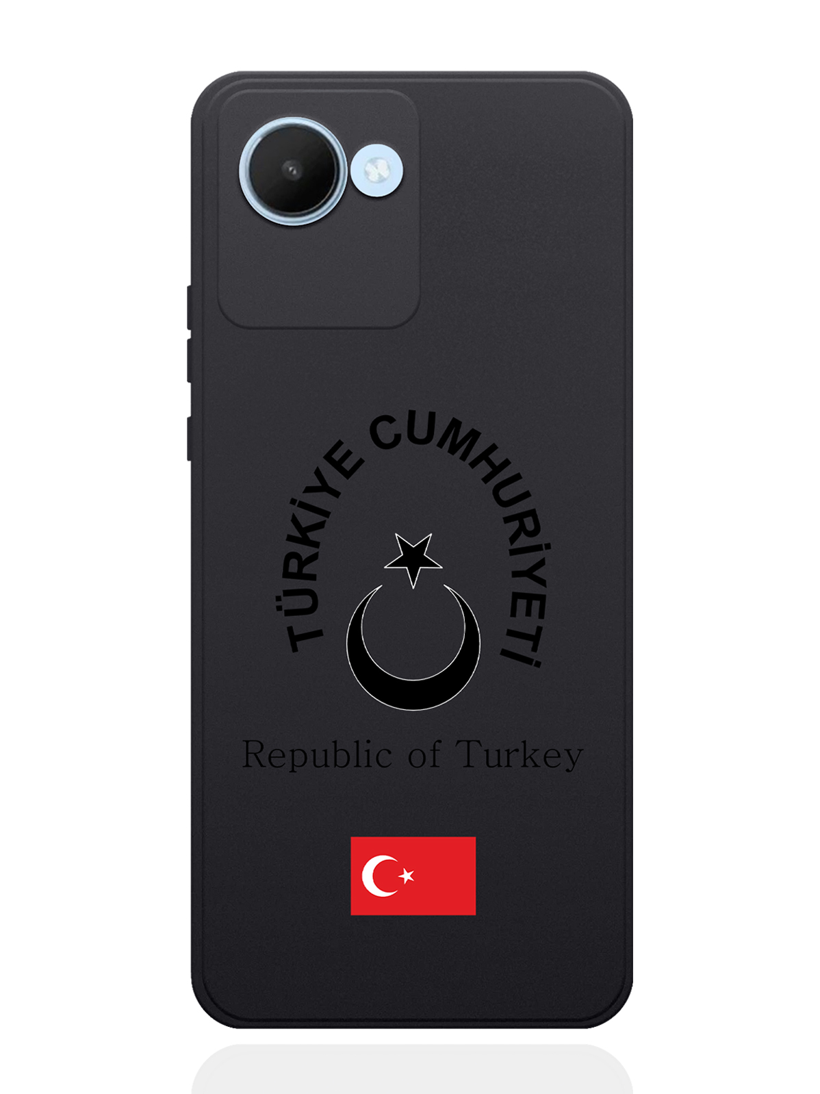 Чехол SignumCase для realme C30 Черный лаковый Герб Турции черный