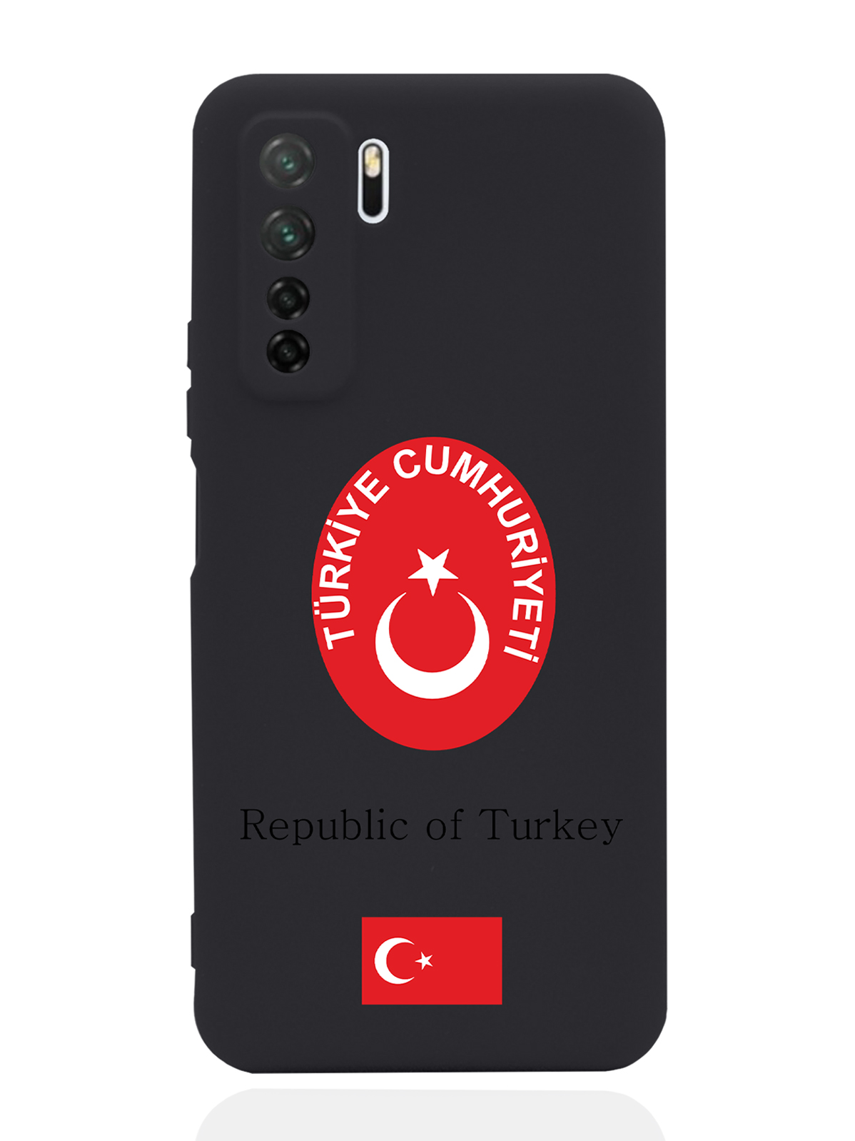 Чехол SignumCase для Huawei P40 lite 5G Герб Турции черный