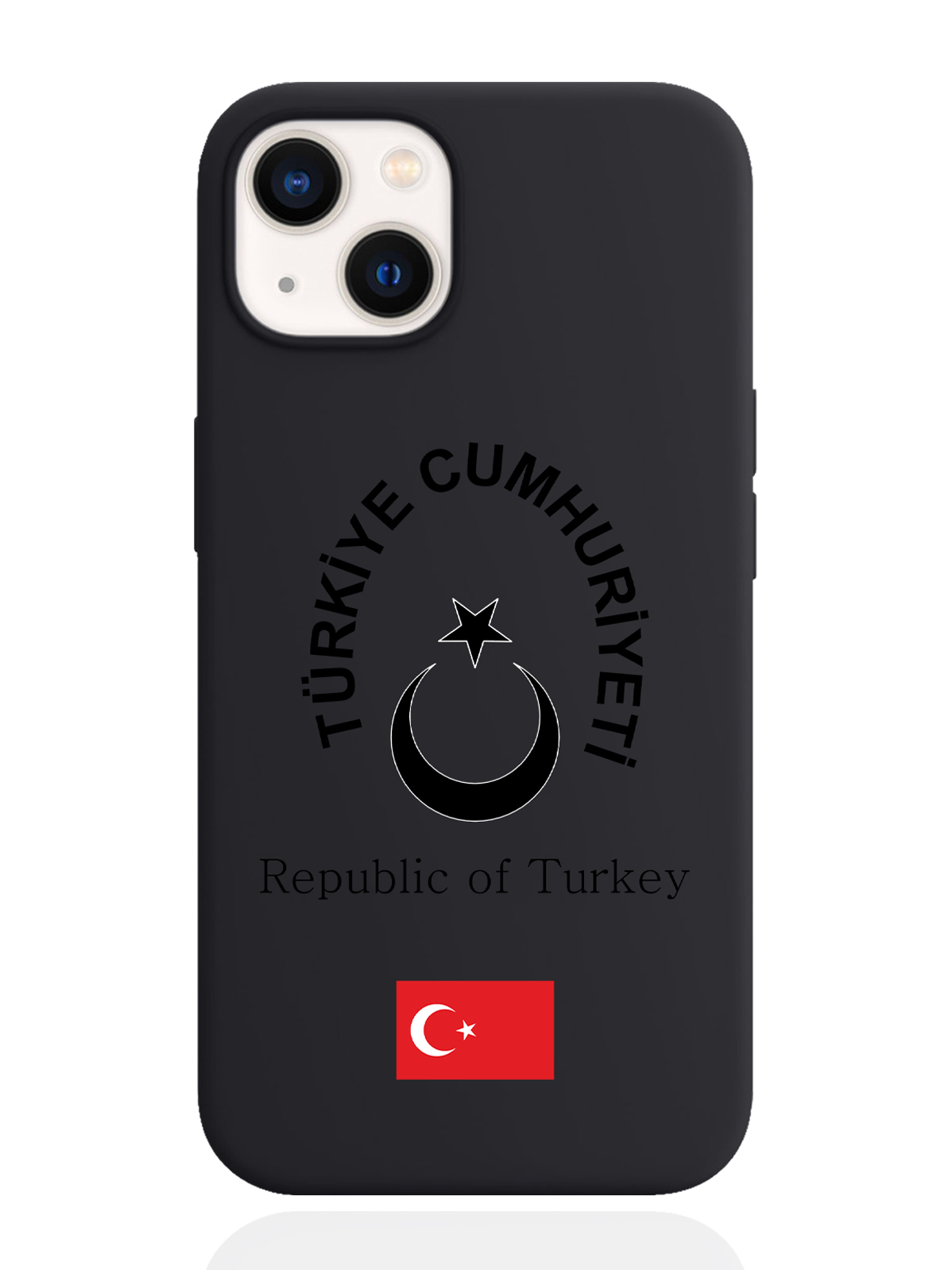 Чехол SignumCase для iPhone 13 Черный лаковый Герб Турции черный